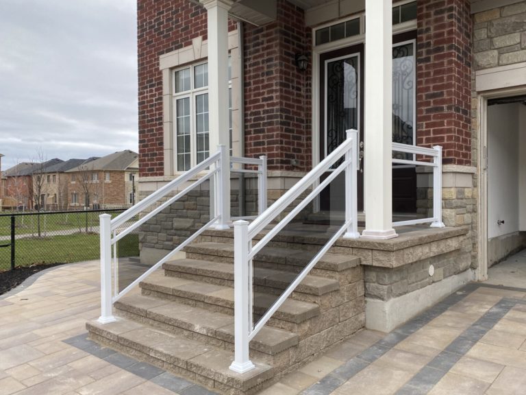 White Aluminum Railing at Terrace Aluminum Railings