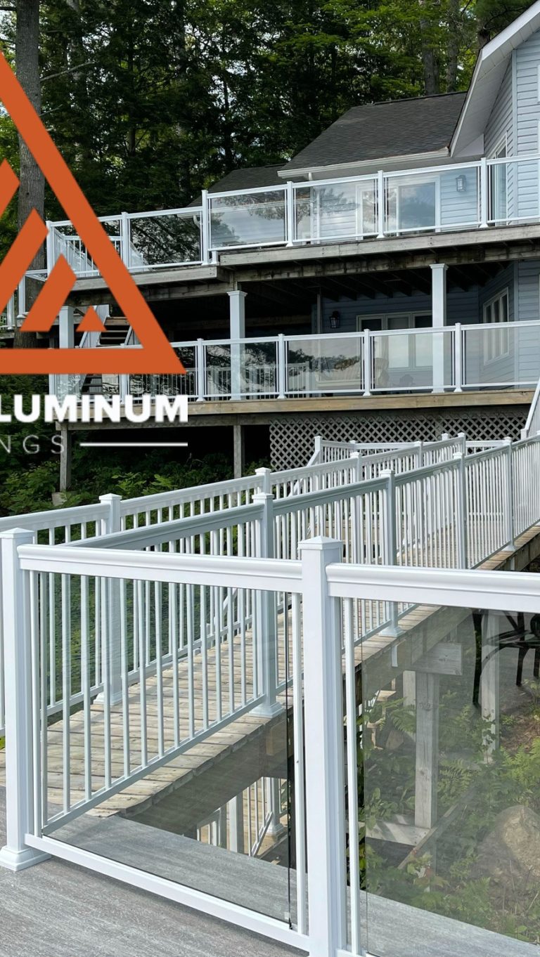 White Aluminum Railing at Terrace Aluminum Railings