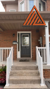 White Aluminum Railing at Terrace Aluminum Railings