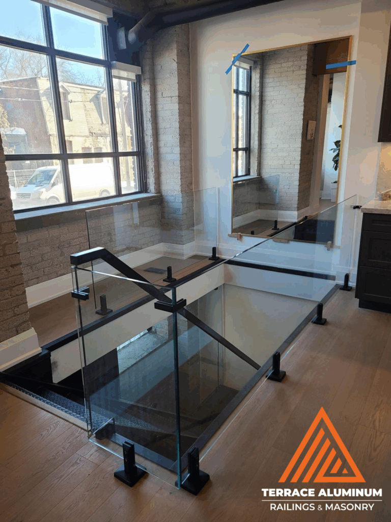 FRAMELESS GLASS RAILING - Terrace Aluminum Railings And Masonry