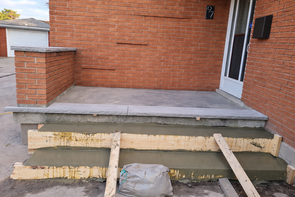 Front Porch Transformation in Mississauga: From Unsafe Precast Steps to ...