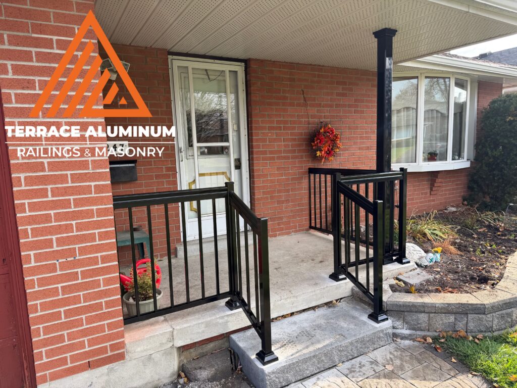Small Porch, Big Impact: Aluminum Railing & Column Upgrade in Oshawa ...